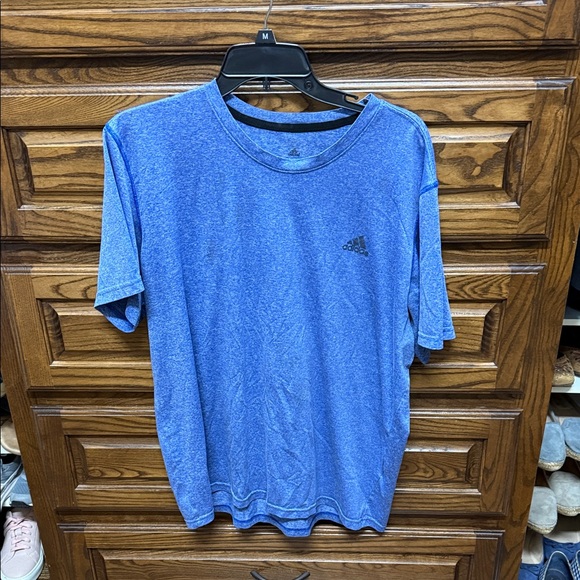 adidas | Shirts | Adidas Mens Heather Blue Tee | Poshmark